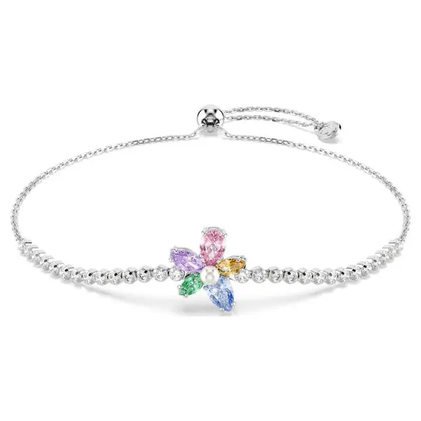 SWAROVSKI Rhodium-plated Bracelet With Zirconia And Mixed-cut Stones - Multicoloured