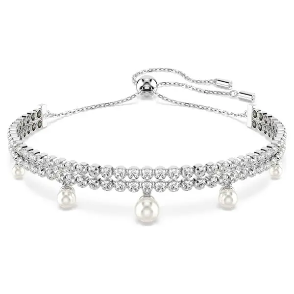 SWAROVSKI Rhodium-plated Bracelet With Zirconia And Mixed-cut Stones - White