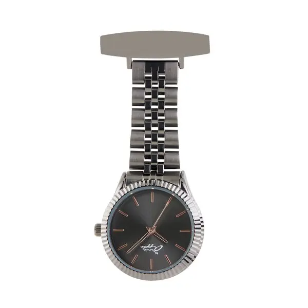 BERMUDA WATCH COMPANY Annie Apple Callista Rose Gold/gunmetal Link Nurse Fob Watch - Grey