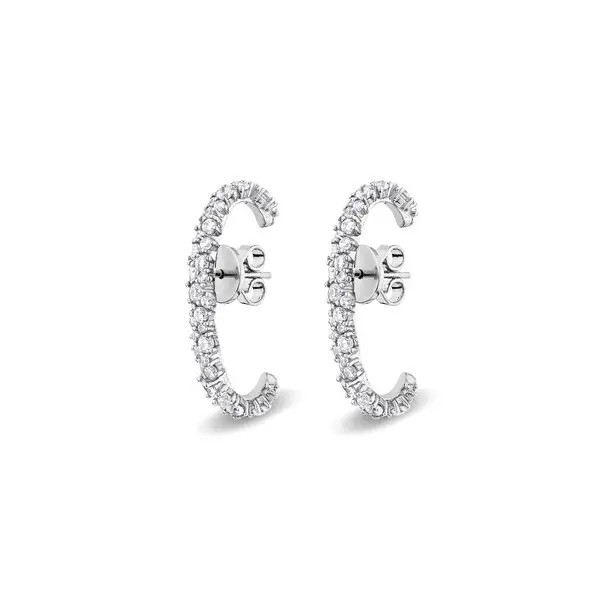 SALLY SKOUFIS White / Silver Cosmic Earring With Made Cz Diamond Stimulant In Sterling Silver - White/silver