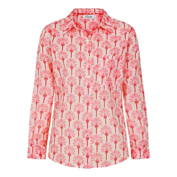 LUELLA FASHION Neutrals Biarritz Cotton Shirt Printed Pattern - Red