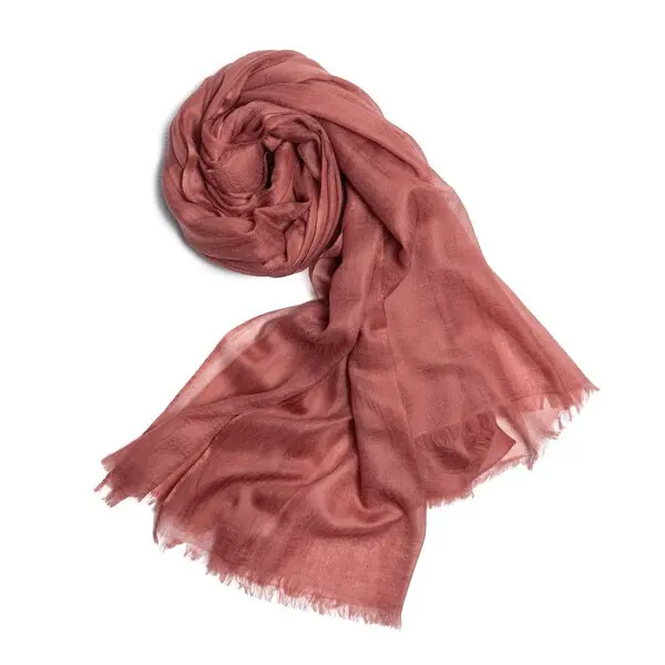 BEL CASHMERE Light Cashmere Foulard In Marsala - Red