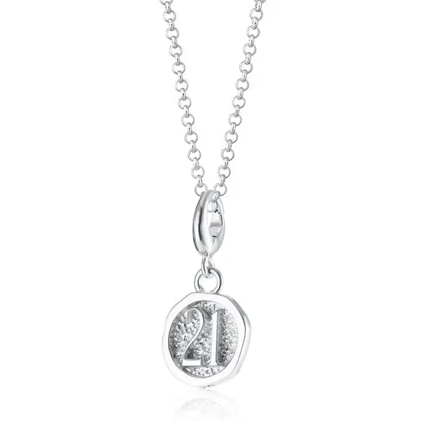 LILY CHARMED Sterling Twenty First Birthday Charm Necklace - Silver