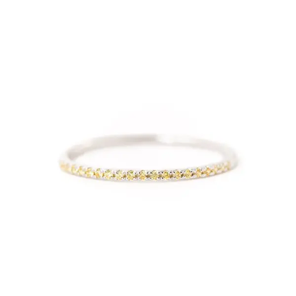 BELINDA JEWELZ Citrine Birthstone Band Ring - Yellow