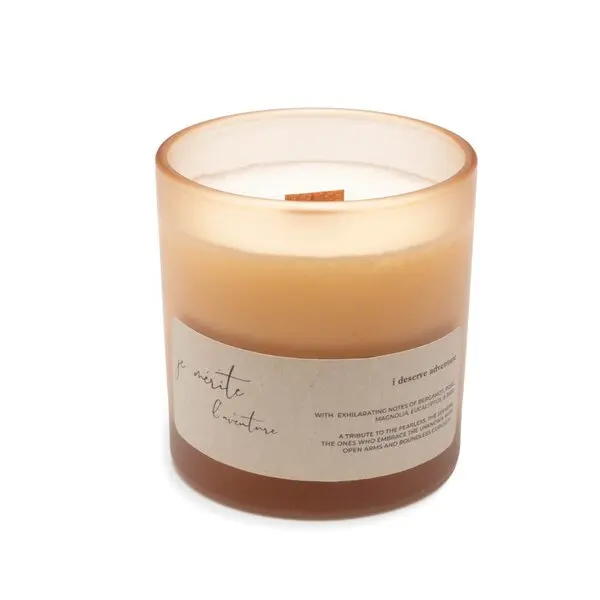 JE MÉRITE (I DESERVE) Neutrals I Deserve Adventure Basil & Rose 8 Oz Candle - Pink