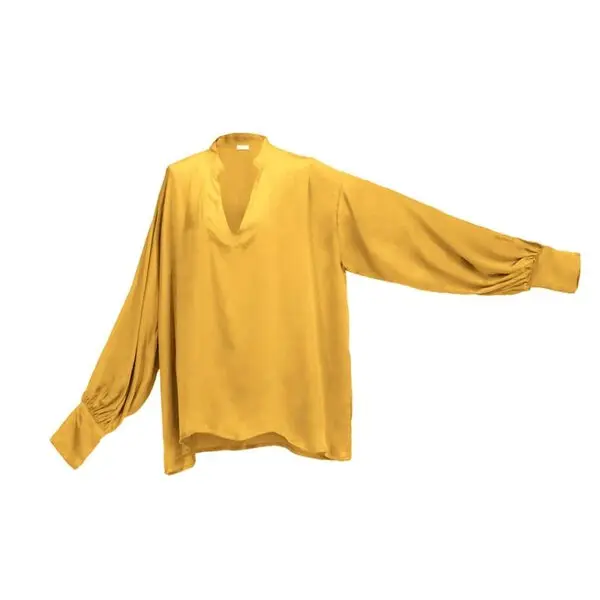 CEVA CU DICHIS En Shirt Made Of Vegan Silk - Gold