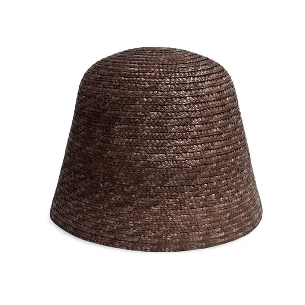 LONDON ATELIER BYPRODUCT Woven Straw Lamp Bucket Hat - Brown