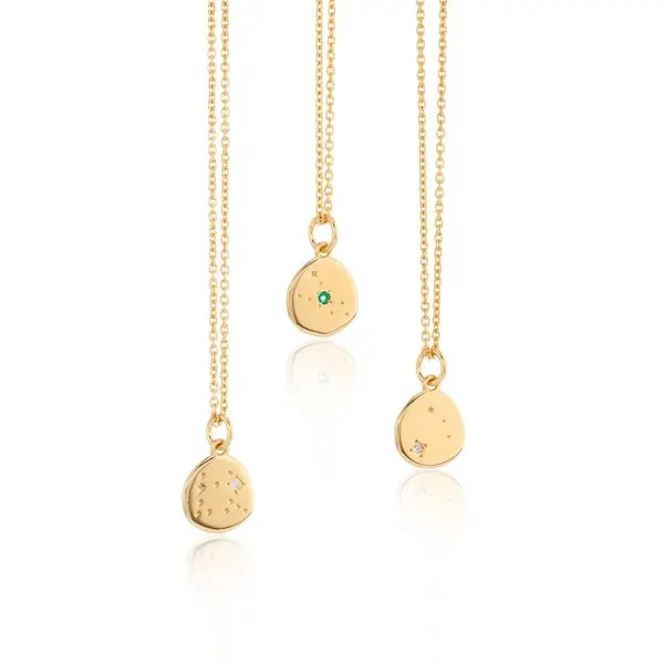 AUREE JEWELLERY Inari Zodiac Gemini Gold Vermeil Necklace - Yellow