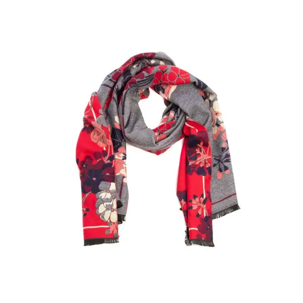 Saachi Blue / Grey Reversible Denim Scarf - Blue/grey