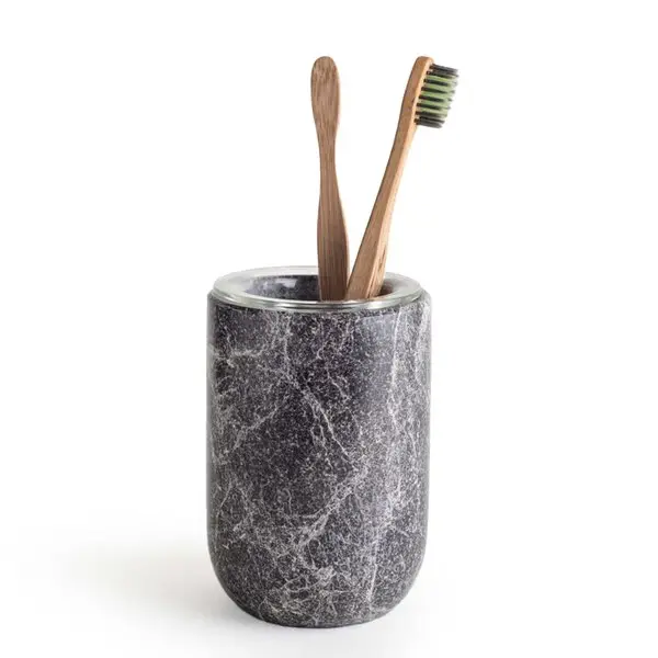 And Jacob Toothbrush Holder Less Is More Marble - Black