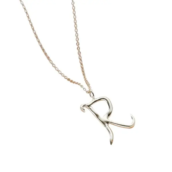 POSH TOTTY DESIGNS Sterling Large Organic Initial Necklace - Silver