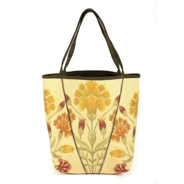 SJW BAGS LONDON Ottoman Carnations Tote - Yellow
