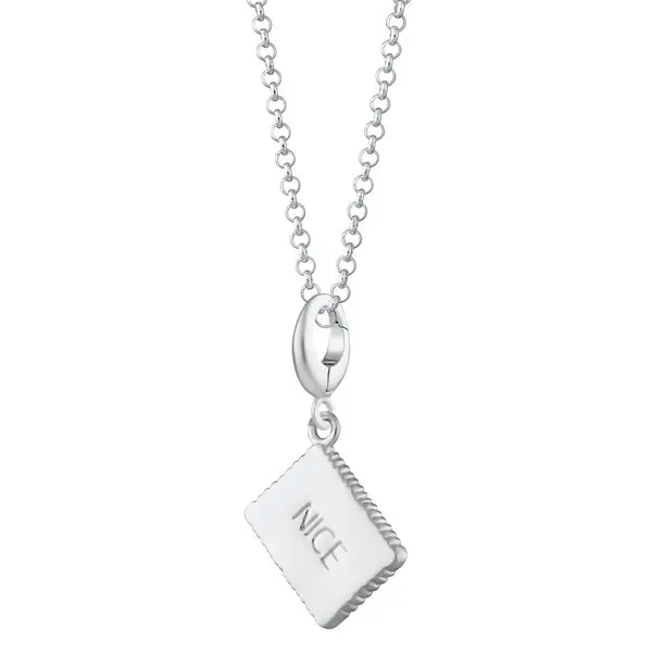 LILY CHARMED Sterling Nice Biscuit Charm Necklace - Silver