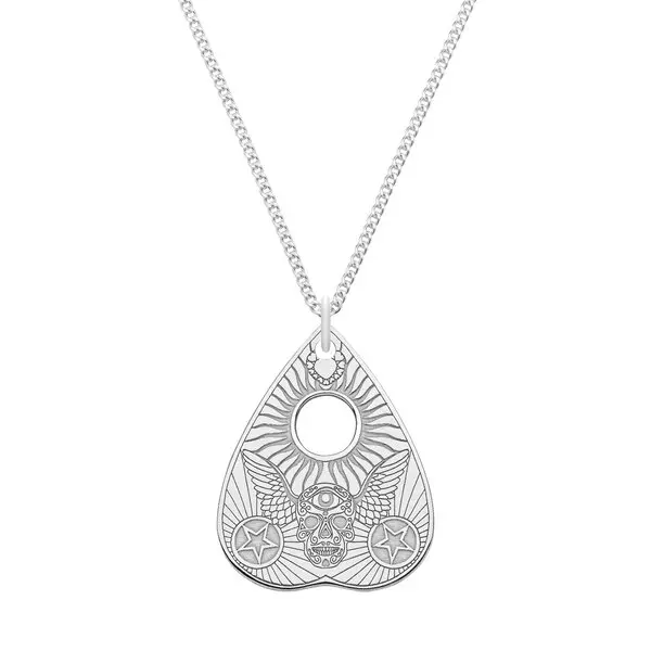 CARTERGORE Large Sterling Winged Skull Planchette - Silver