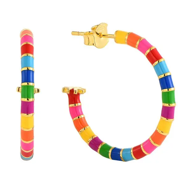 PINNOLE Gold Rainbow Earrings - Yellow