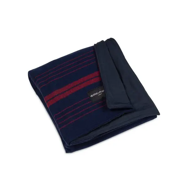 HEATING & PLUMBING LONDON Blue / Red The Wool & Wax Edition Picnic Blanket Marine Red No Strap - Blue/red