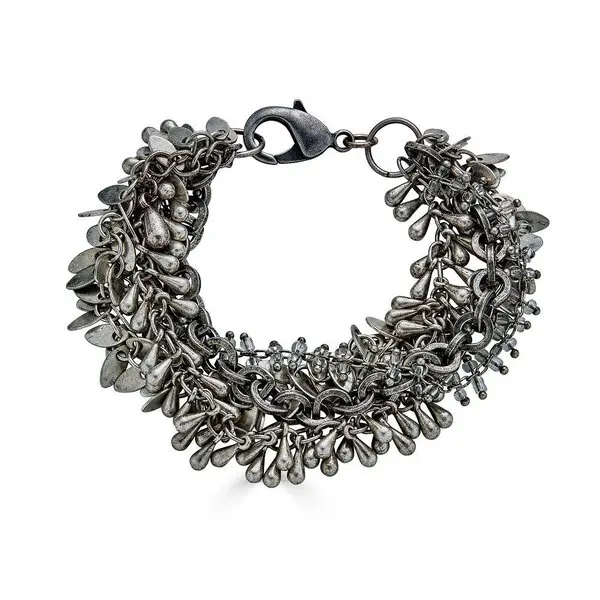 LONI PAUL JEWELRY Four Strand Fringe Bracelet - Silver