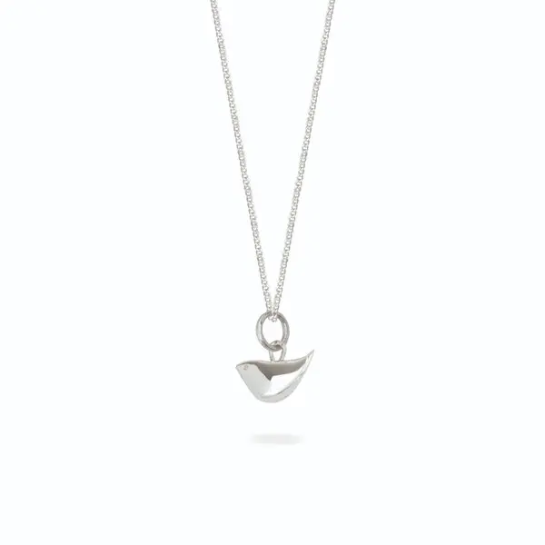 LIME TREE DESIGN Mini Bird Pendant Necklace Sterling - Silver