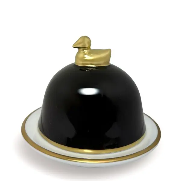ELISKÁ Butter Dish With Canard - Black