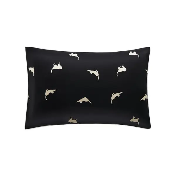 Not Just Pajama Cats Edition Silk Pillowcase - Black