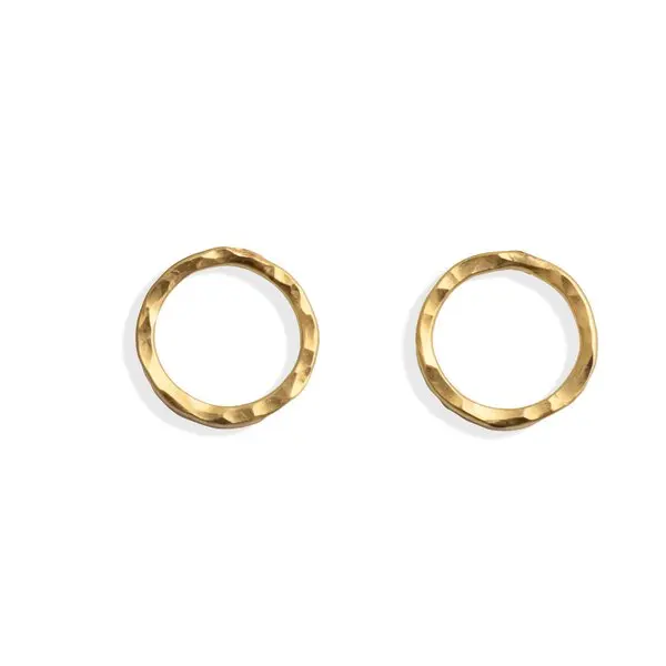 KATE KOEL Small Open Circle Stud Earrings - Gold