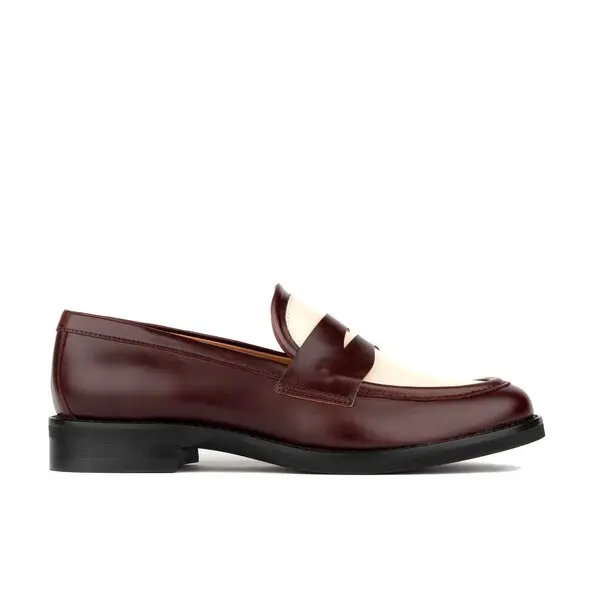 EMBASSY LONDON USA Neutrals / Kay Burgundy & Cream - Brown