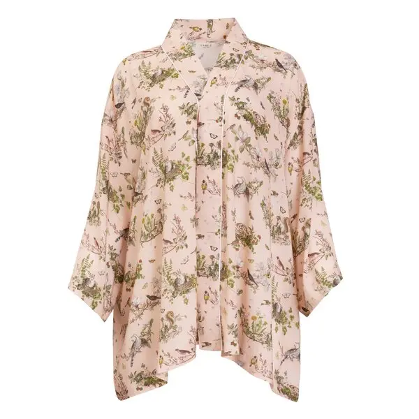 FABLE ENGLAND Neutrals / Morning Song Short Kimono - Orange