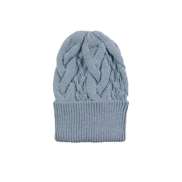 GIGI KNITWEAR Cable Hat In Light - Blue