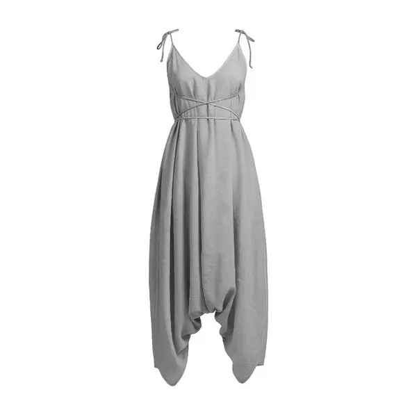 ZHENABIA Baris Jumpsuit Light Gray Boho Goddess Jumpsuit - Grey