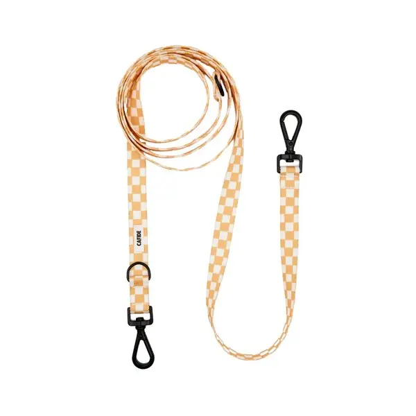 CAFIDE Leash Multiposition Recycled Pet Peach Design, Juno - Orange