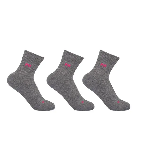 PEPER HAROW - MADE IN ENGLAND Three Pack Quarter Recycled Sport Socks - Grey
