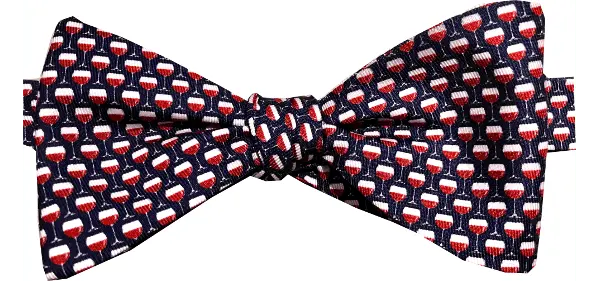 LAZYJACK PRESS On Cloud Wine Bow Tie - Blue