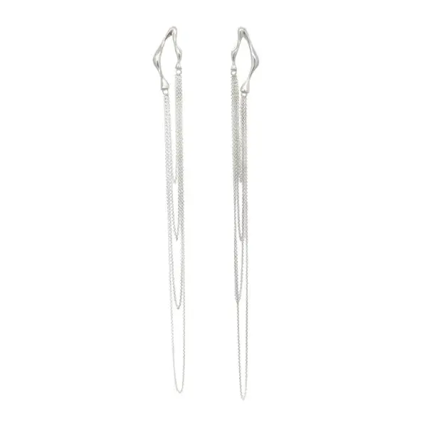 DARIA PACELLI JEWELRY North Chain Drop Earrings - Silver