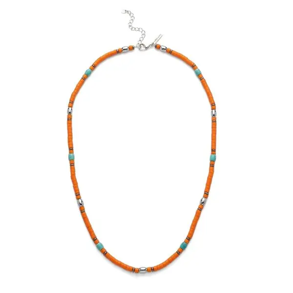 JAREDJAMIN Waimea Beaded Necklace - Orange
