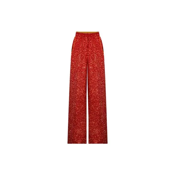 ELSAVA Riva Sequin Trouser - Red