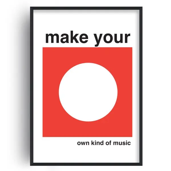 FANCLUB Make Your Own Kind Of Music Giclée Art Print A2 - Red