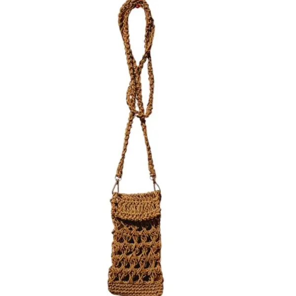 SPRINGMOONATELIER Raffia Phone Pouch Bag