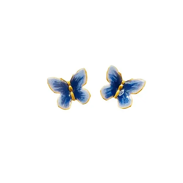 THE PINK REEF Small Glassine Butterfly In Pearl - Blue