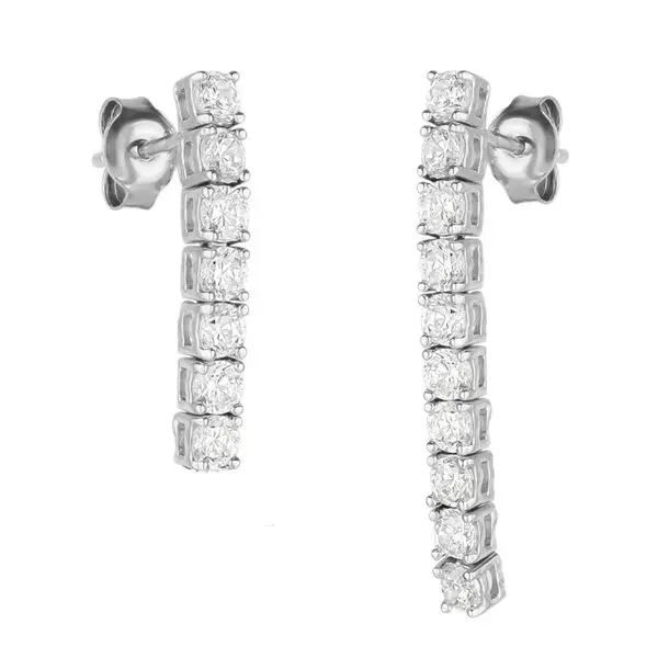 SPERO LONDON Sterling Tennis Earring Long & Short Single - Silver