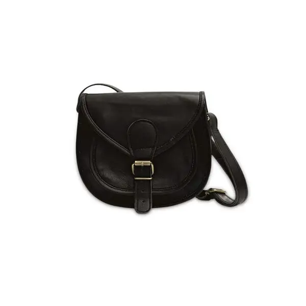 VIDA VIDA Leather Saddle Bag Small - Black