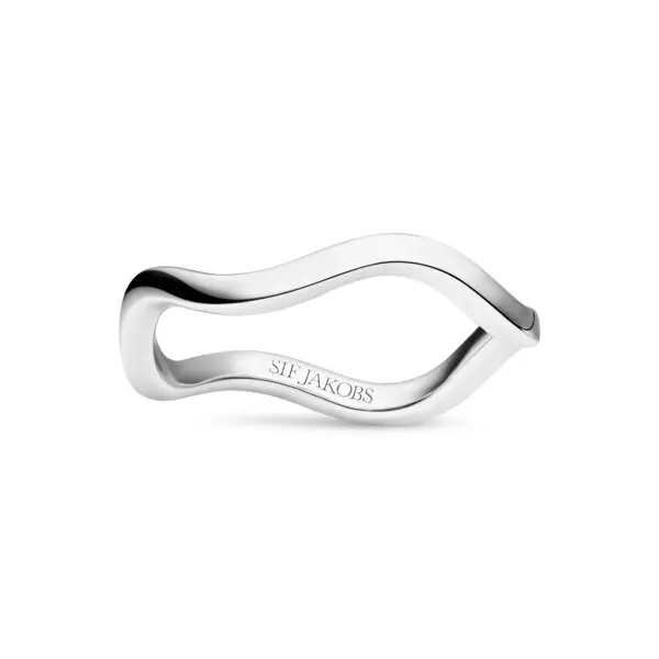 SIF JAKOBS JEWELLERY Ring Ellera Waves Pianura - Silver