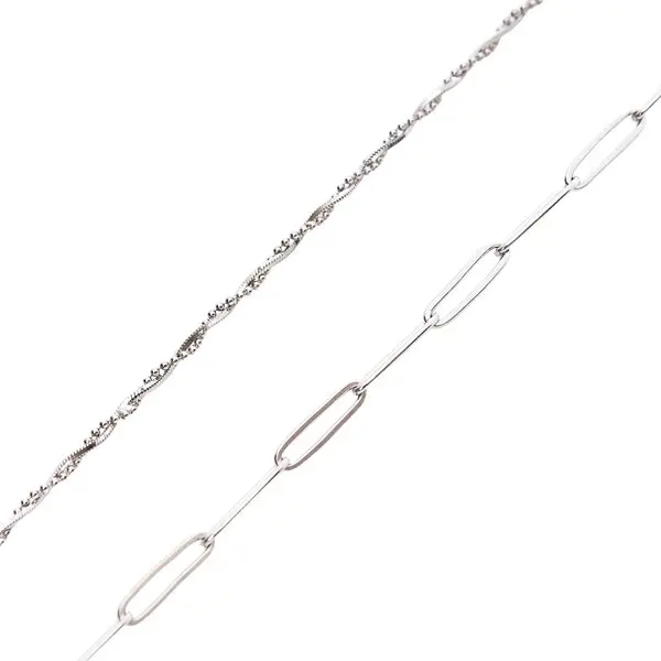 SPERO LONDON Bead Chain Twisted & Large Rectangular Chain Sterling Bracelet Set - Silver