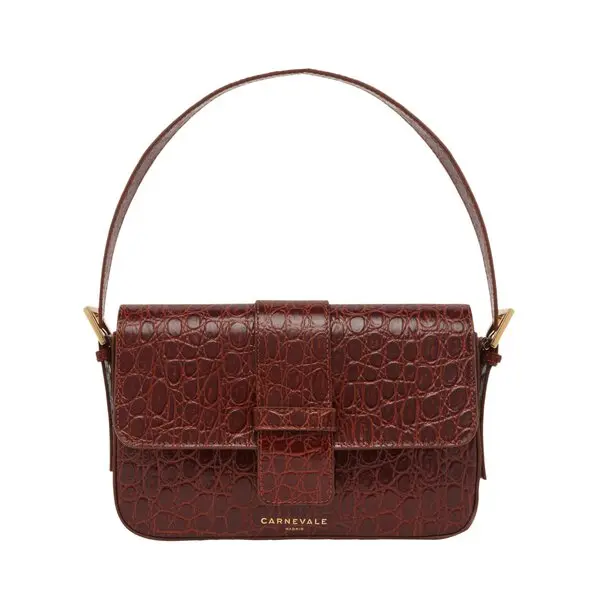 CARNEVALE Dalia Cognac Baguette Bag - Red