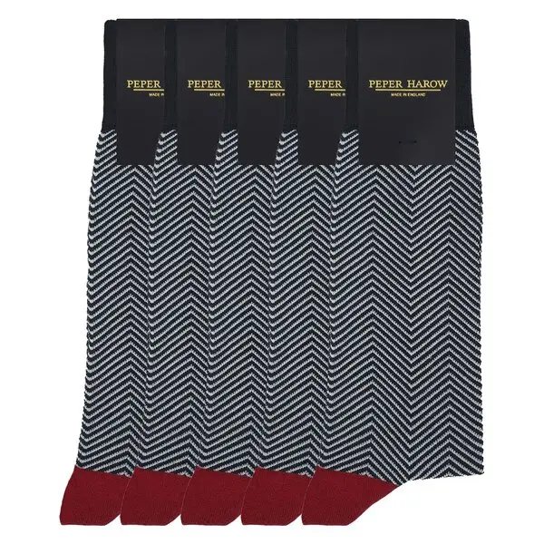 PEPER HAROW - MADE IN ENGLAND Grooms’s Socks Bundle Lux Taylor - Black
