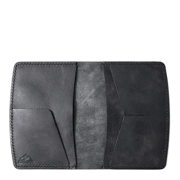 ROARCRAFT Leather Passport Wallet Nemrut Coal - Grey