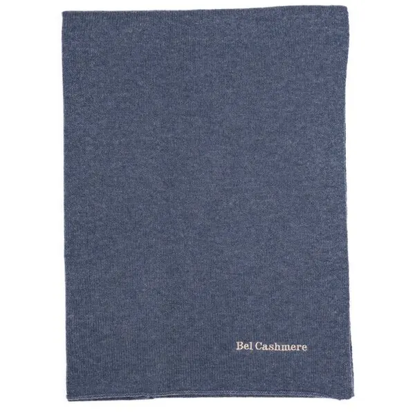 BEL CASHMERE Big Knitted Cashmere Scarf - Blue