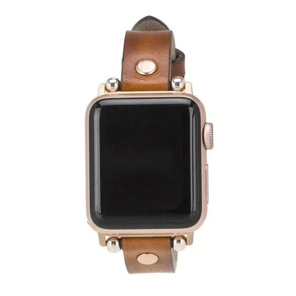 LEATHERE Apple Watch Rustic Leather Strap Detroit - Brown