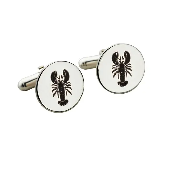 POSH TOTTY DESIGNS Lobster Disc Cufflinks - Silver