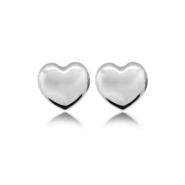 VIEA Adora Statet Heart Shaped Earrings - Silver