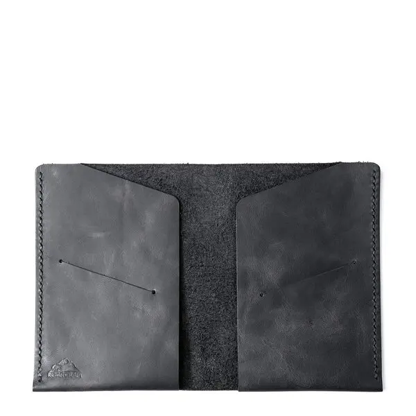 ROARCRAFT Leather Passport Sleeve Teos Coal - Grey